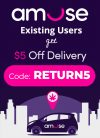 Get $5 off with the Amuse Existing User Promo Code: RETURN5